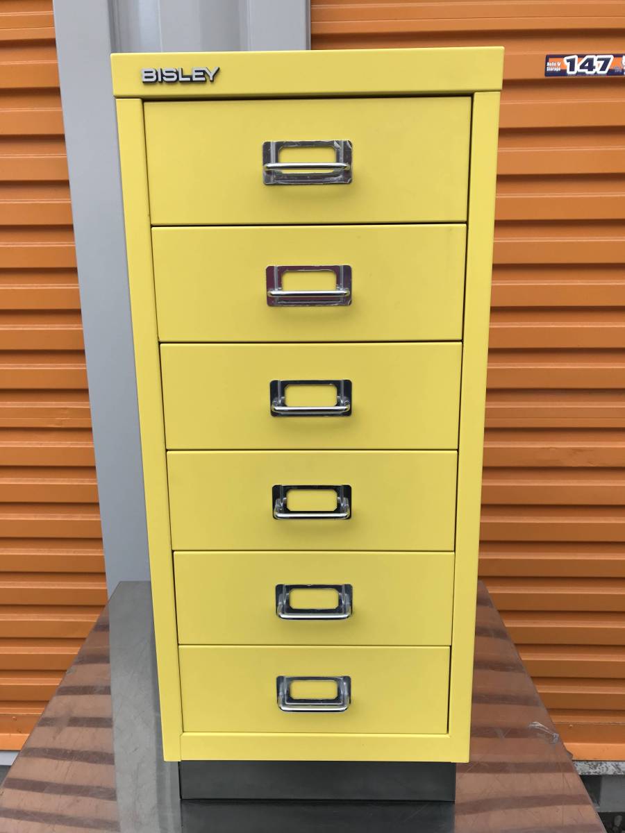 英国 BISLEY/ビスレー BASIC 29 6段キャビネット スチール 幅28cm サイドチェスト(キャビネット、デスクワゴン)｜売買され ...
