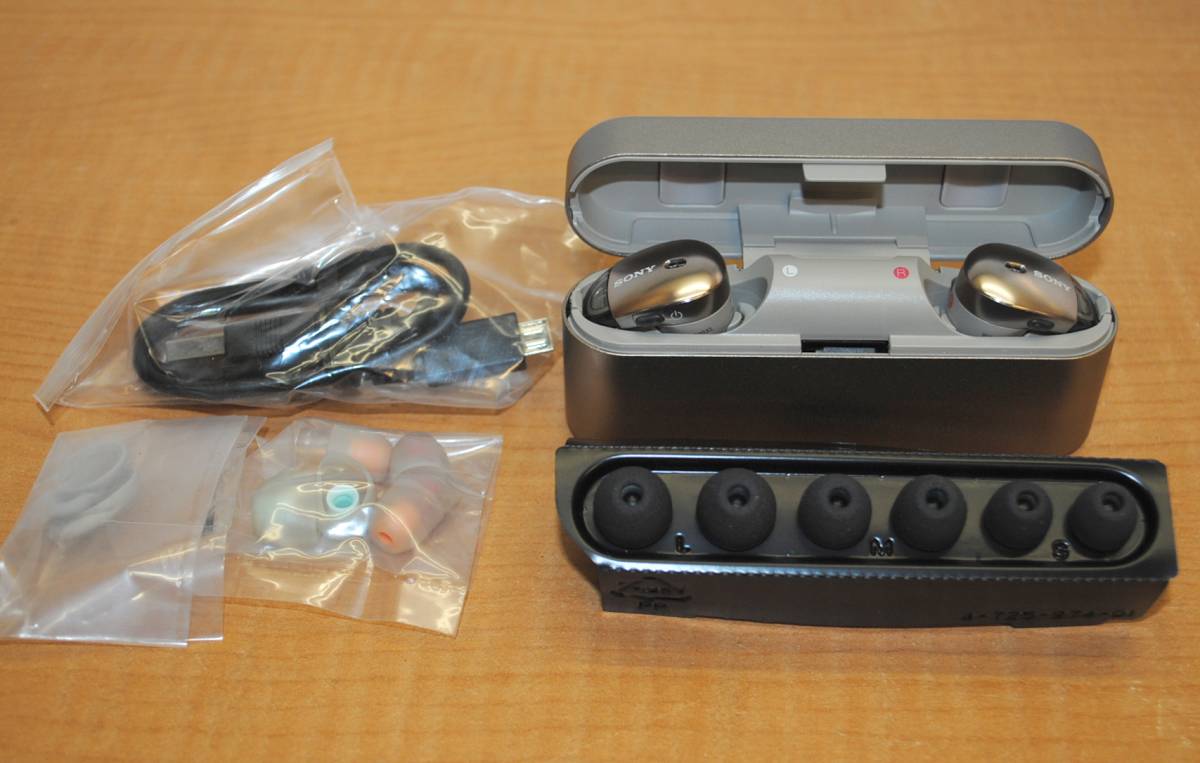 ソニー SONY WF-1000X N 完全ワイヤレスノイズキャンセリングイヤホン Bluetooth対応 左右分離型 マイク付き シャンパン ...