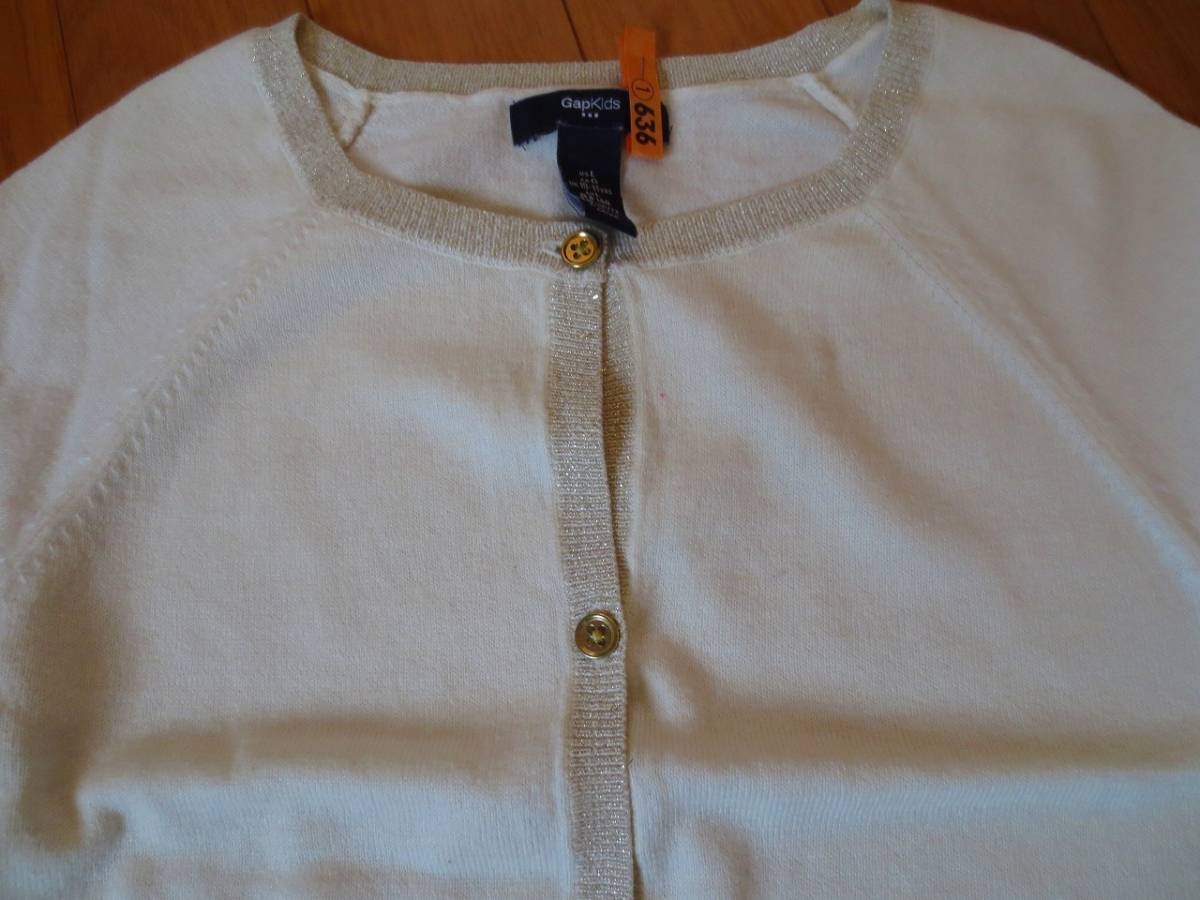 52 GAP 白×ゴールド カーディガン 140(カーディガン)｜売買されたオークション情報、yahooの商品情報をアーカイブ公開 - オークファン（aucfan.com）