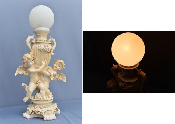 BU08 ロココ調 テーブルランプ 卓上照明 クラシック 陶器製 天使(テーブルスタンド)｜売買されたオークション情報、yahooの商品情報を ...