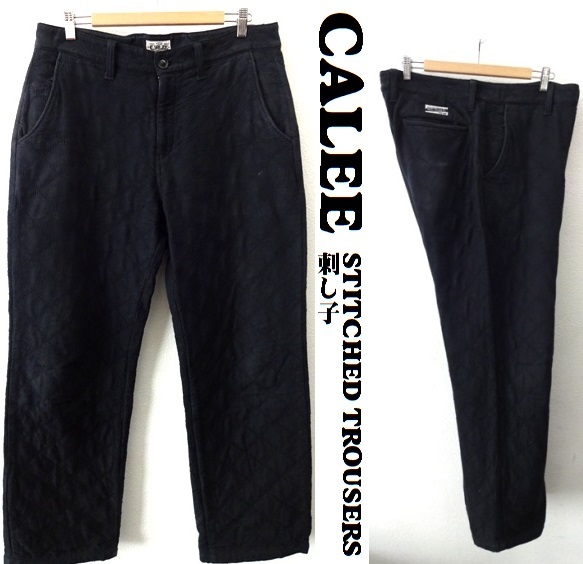 総刺し子 CALEE：キャリー 17AW STITCHED TROUSERS 刺し子 トラウザーズ パンツ 黒 Lsize ワークパンツ(ボトムス)｜売買されたオークション情報、yahooの ...