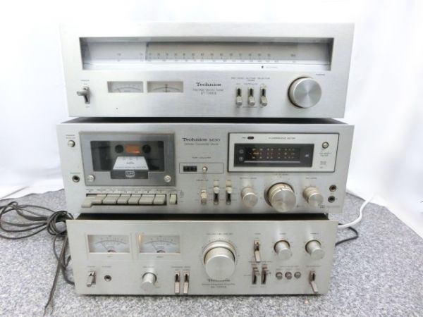 1円 Technics オーディオ 3点セット チューナー ST-7300II カセットデッキ RS-M30 プリメインアンプ SU ...