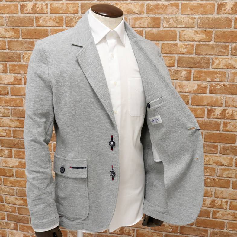 1円 CAPRI 伊 48サイズ アンコン ジャージー ジャケット ストレッチ 軽量 ノーパット マリンデザイン グレー 春夏 j135 s48(ジャンパー、ジャケット)｜売買された ...