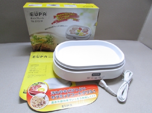 Y0212 1スタ EUPA/ユーパ 遠赤外線効果 汚れが傷につよい セラミックコートグリル ホットプレート TK-2131P(ホットプレート)｜売買されたオークション情報、yahooの商品 ...