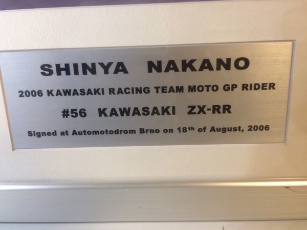 ポスター バイク KAWASAKI カワサキ ZX-RR SINYA NAKANO 中野真矢 2006 サイン入り 縦42×横6(ポスター ...