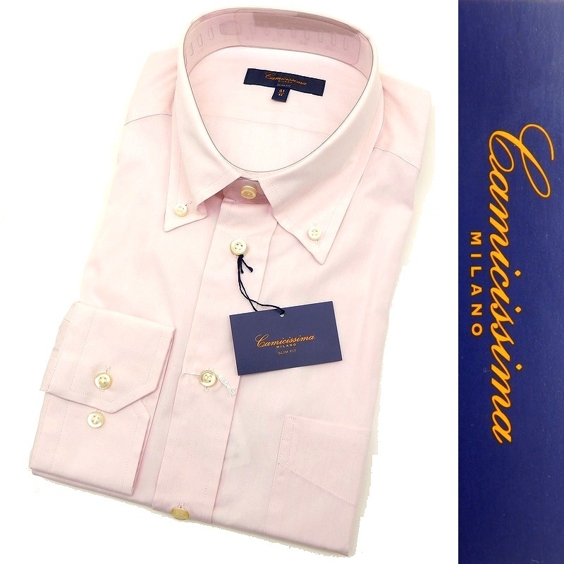 老舗イタリアシャツブランド 高品質 SLIM FIT Camicissima カミチッシマ ブロード ボタンダウン 長袖シャツ ドレスシャツ 41 82 /z625-3(Lサイズ)｜売買された ...