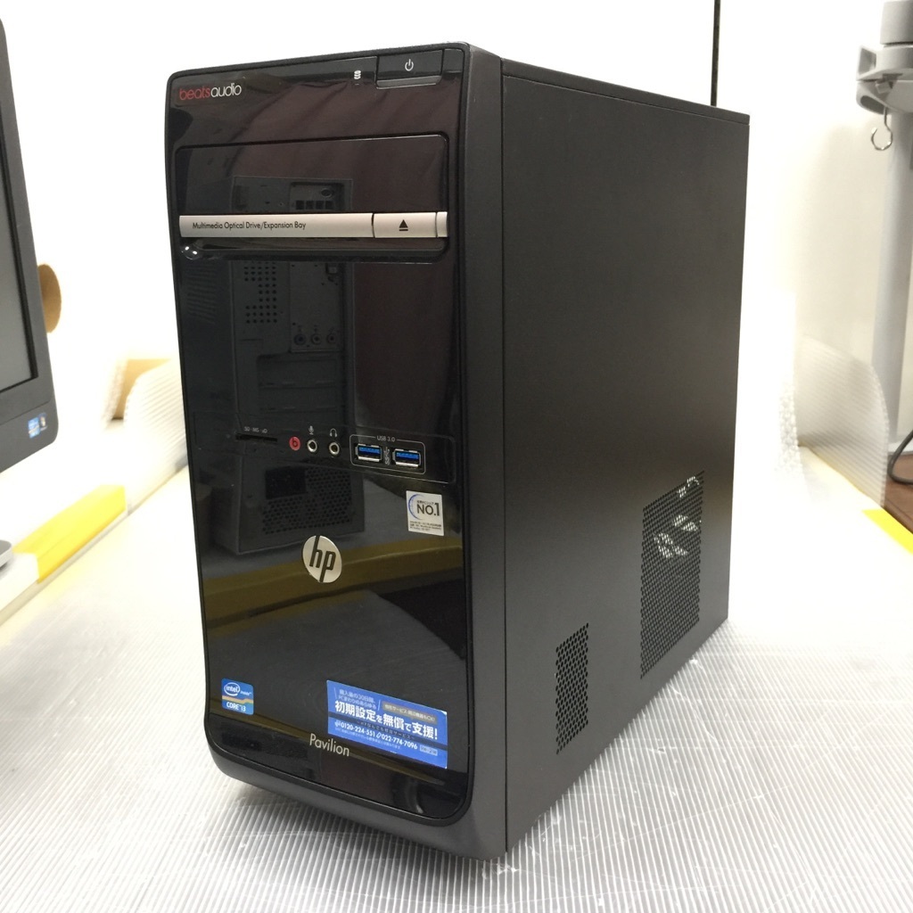 Windows10認証済み／ HP Pavilion p6-2310jp Core i3-3220 MEM8GB HDD160GB 本体のみ ...