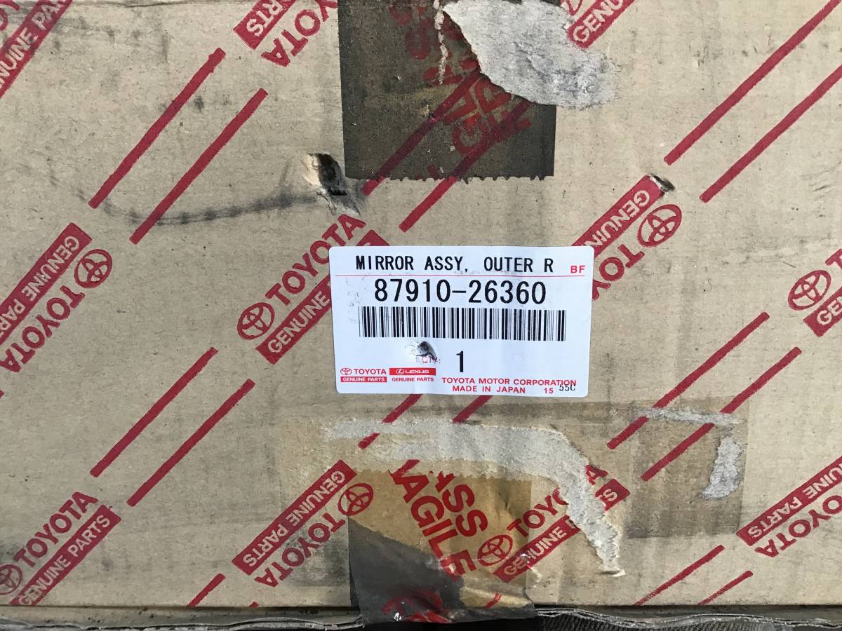 TOYOTA トヨタ 純正部品 ミラー ASSY RH ハイエース/レジアスエース 品番87910-26360 大型ミラー メッキ 即納(その ...