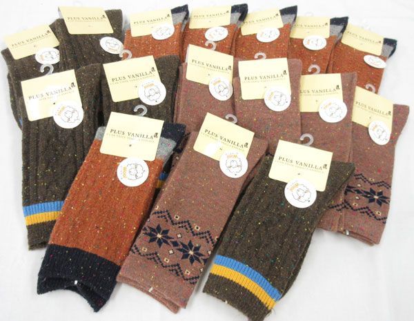 送料200円 gu671 PLUS VANILLA ウールタッチレディースソックス 23 25cm 3種 16足 シンオク(その他)｜売買され ...