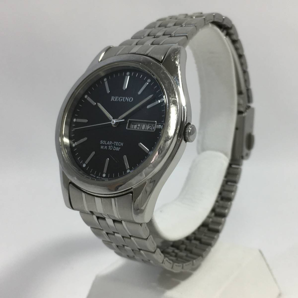 シチズン レグノ メンズ 腕時計 E101-K005299 デイデイト ソーラー CITIZEN REGUNO SOLAR TECH 黒文字盤 SS 稼働品(その他)｜売買されたオークション ...