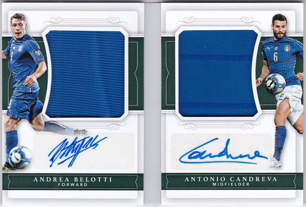Andrea Belotti Antonio Candreva 2018 Panini National Treasures Dual ...