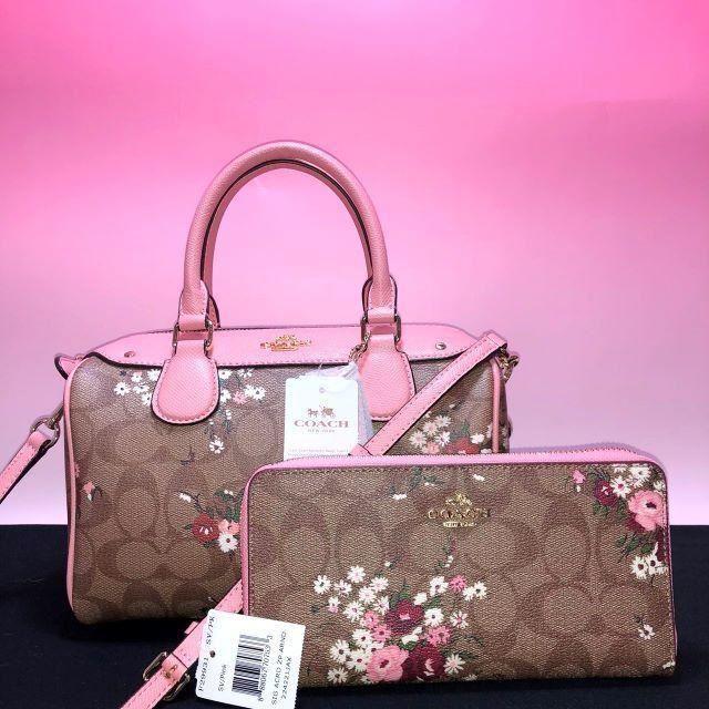 爆発的 コーチ/COACH花柄フローラルバッグ＆財布セット /F29931/F29631(ハンドバッグ)｜売買されたオークション情報 ...