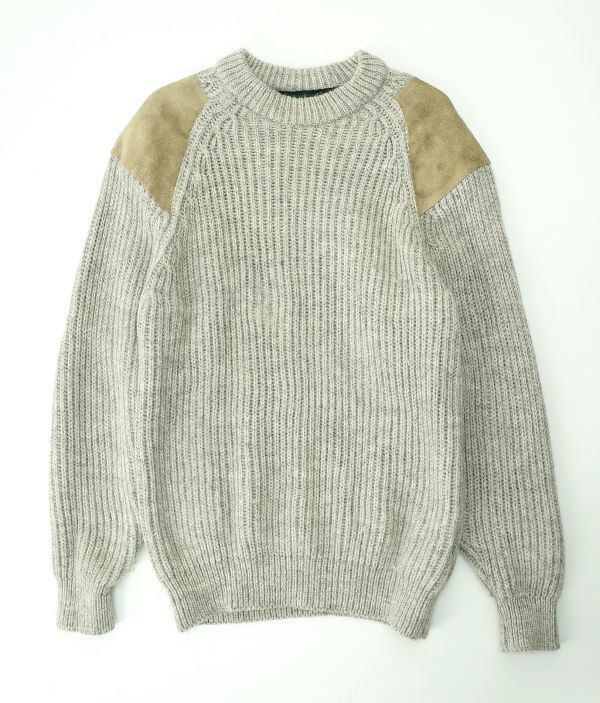 J2381 英国製 Woolyback/ウーリーバック メンズ コマンドセーター ウールニットセーター L グレー(Lサイズ)｜売買された ...