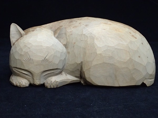N18 木彫 在銘 晃秀 眠り猫 置物 オブジェ 60(その他)｜売買されたオークション情報、yahooの商品情報をアーカイブ公開 - オークファン（aucfan.com）