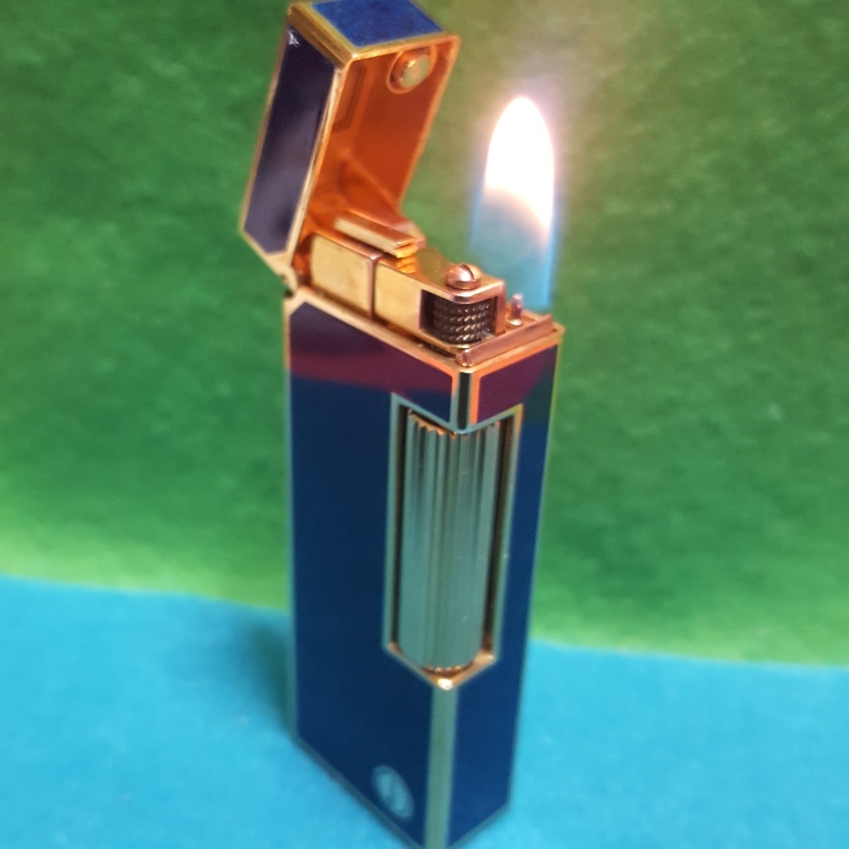 ダンヒルライター D747 オーバーホール／漆調／ブルーマーブル／ゴールド／dマーク／レストア(ダンヒル)｜売買されたオークション情報 ...