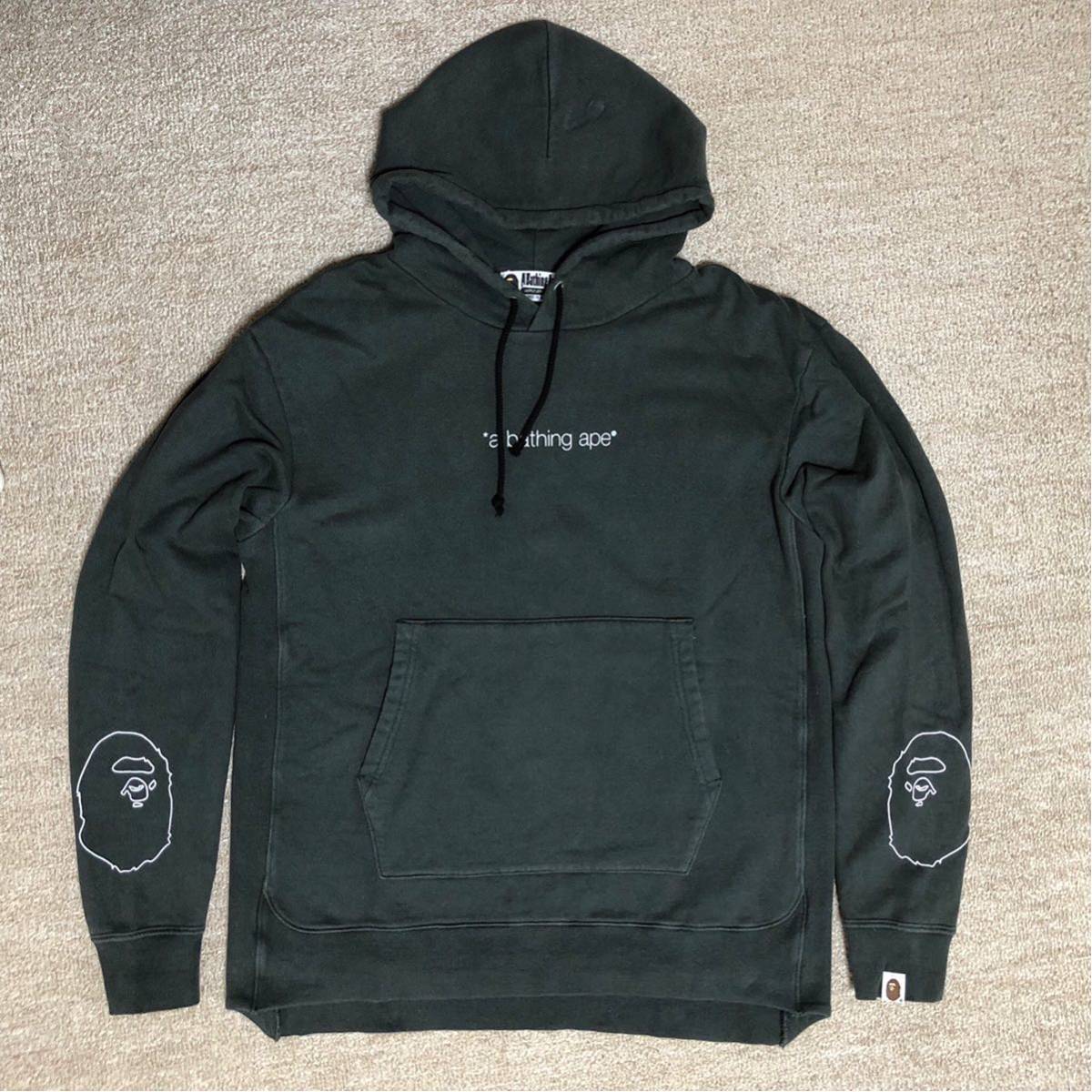 A bathing ape VINTAGE WASH WIDE PULLOVER HOODIE ヴィンテージ加工パーカー BAPE エイプ ...