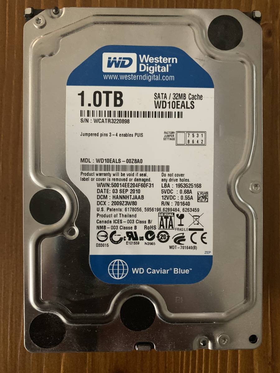 3.5インチ SATA HDD WESTERN DIGITAL ウエスタンデジタル WD10EALS 1TB(1TB～)｜売買された ...