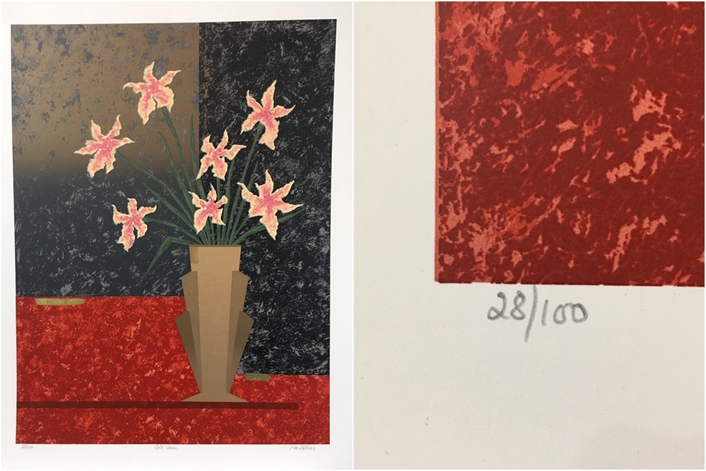 Ian Warwick King 金色の花 サイン有 28/100 リトグラフ 横55cm 縦70.5cm(石版画、リトグラフ)｜売買された ...