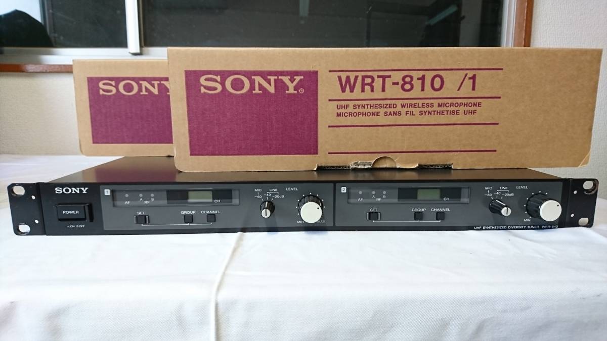 SONY WRR-840 /SONY WRT-810 800MHz帯ワイヤレスチューナー ワイヤレスマイク 2波セット WRT-810取扱説明 ...
