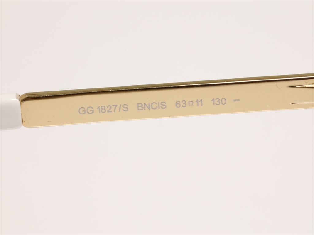 正規 グッチ サングラス GG1827/S BNCIS ティアドロップ グリーン/イエロー系レンズ ホワイト/ゴールド系 メンズ N202 ...