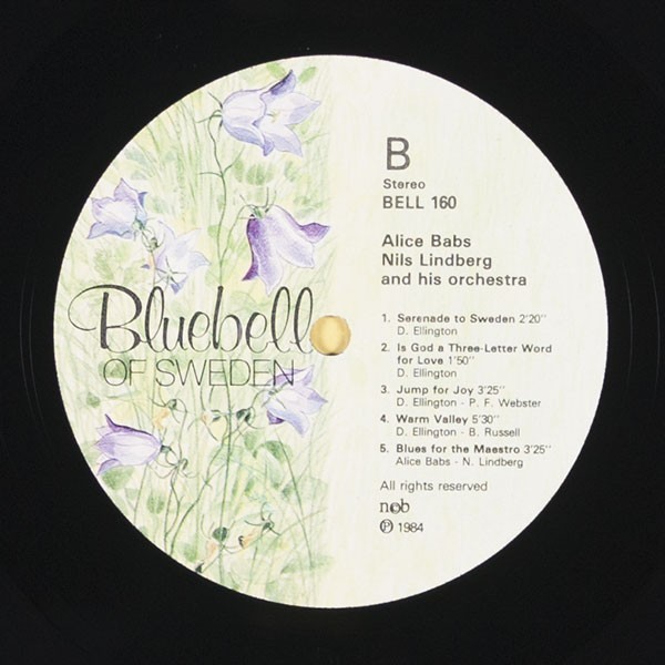 BlueBELL-160 美盤 Alice Babs アリス バブス：Far Away Star / Duke Ellington Nils ...