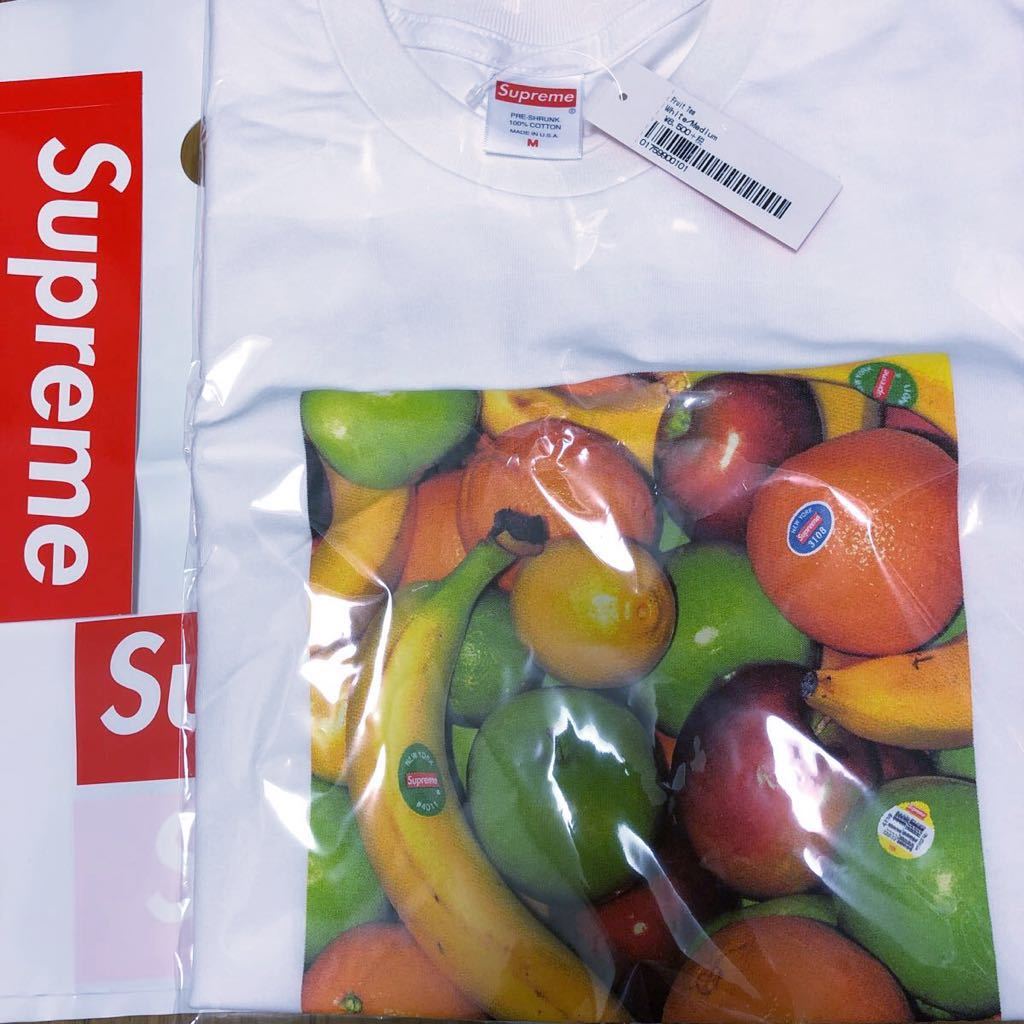 19SS SUPREME Fruit Tee White M ホワイト 白 オンライン購入 翌日発送 いま出品しているCupid Teeと同梱 ...