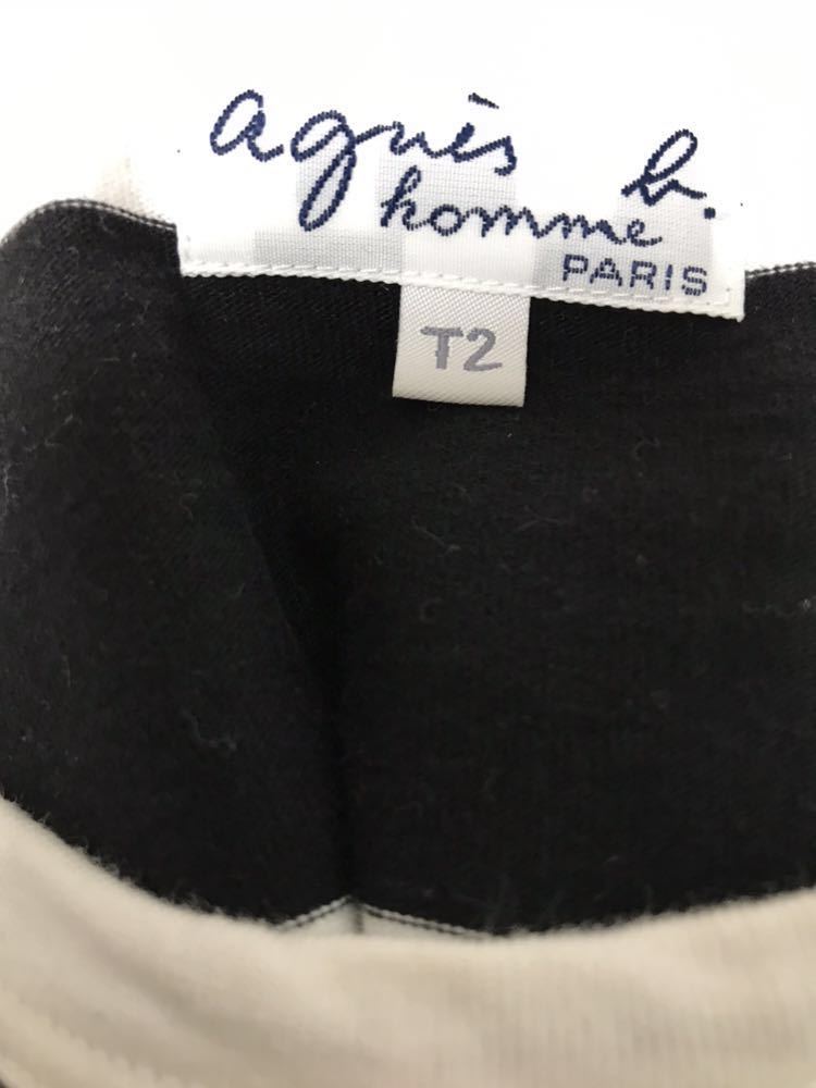 agnis.bアニエスベーオムワイドボーダーカットソーTシャツメンズ(半袖Tシャツ)｜売買されたオークション情報、yahooの商品情報をアーカイブ公開 - オークファン（aucfan.com）