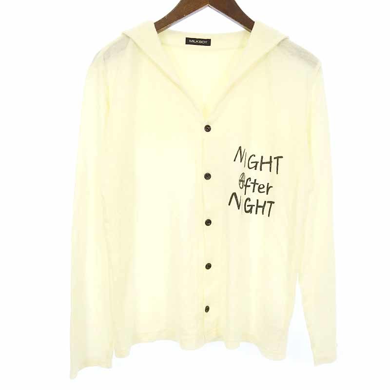 ミルクボーイ/MILKBOY 胸プリント ウール混 セーラー カーディガン 表記なし イエロー(ミルクボーイ)｜売買されたオークション情報 ...