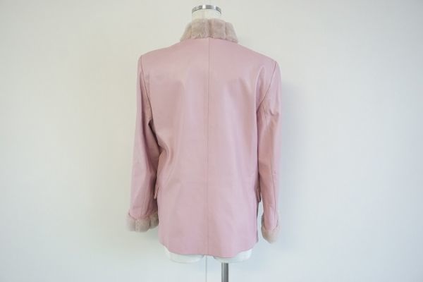 バルマン BALMAN レディース ヌートリヤファー付き シープスキンジャケット レザー サイズ9 ピンク 560099(女性用)｜売買された ...