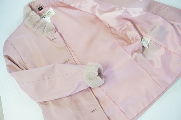 バルマン BALMAN レディース ヌートリヤファー付き シープスキンジャケット レザー サイズ9 ピンク 560099(女性用)｜売買された ...
