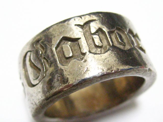 Gabor Gaboratory ガボール100％実物写真 Gaboratoryロゴワイド超重工デザインリング 17号 SV925 重量19 ...