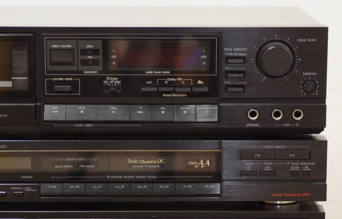 Technics テクニクス カセットデッキ チューナー CDプレーヤー アンプ RS-B405 ST-G60 SL-P120 SU－V60 ...