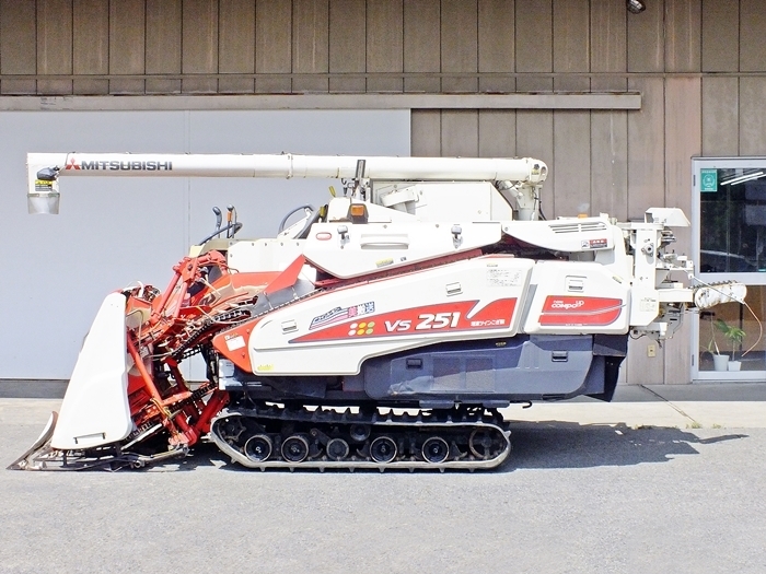 群馬 三菱 コンバイン 3条 レセルダ VS251 25馬力 取説付 グレンタンク オーガ 結束機 ノッタ 実動 倉庫保管 /検 稲刈り ...