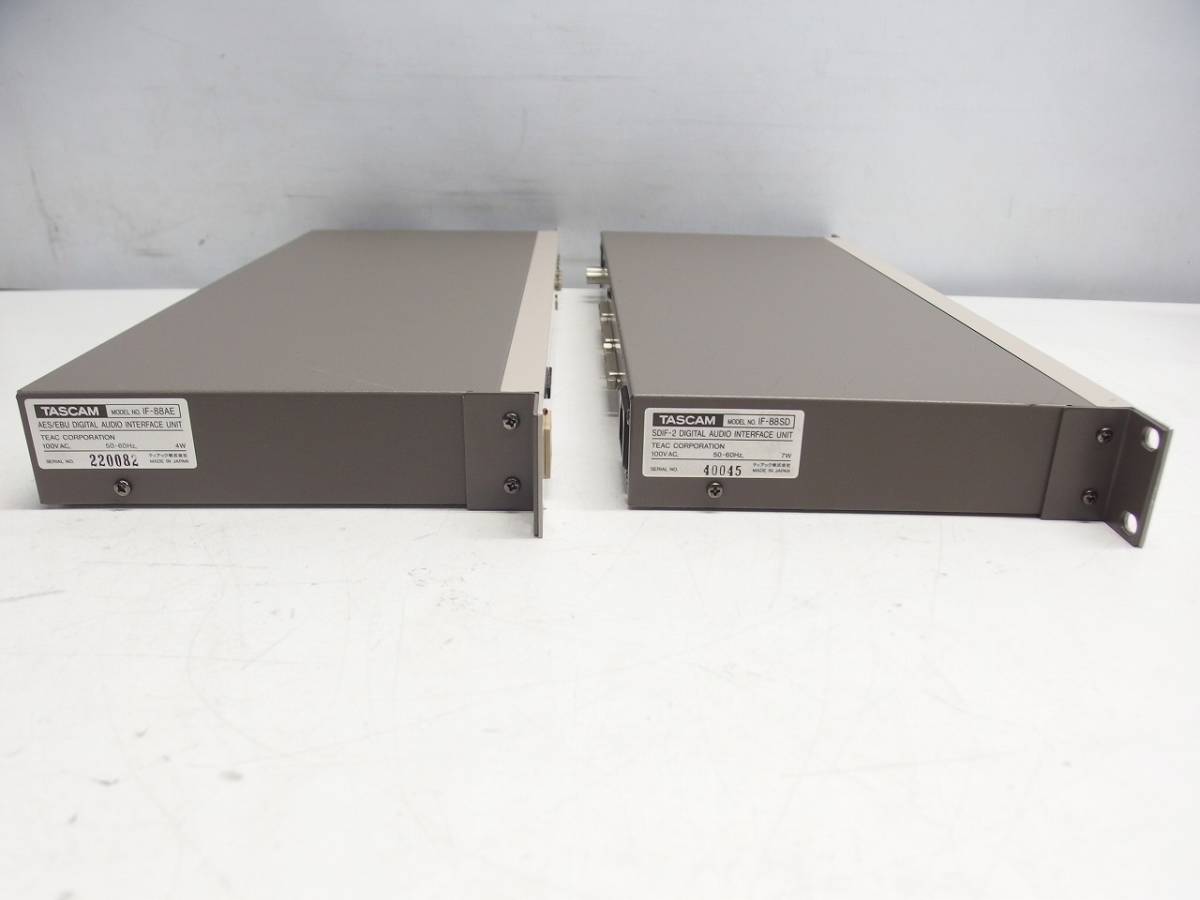 TASCAM タスカム DIGITAL AUDIO INTERFACE デジタルオーディオインターフェース IF-88AE IF-88SD 2 ...