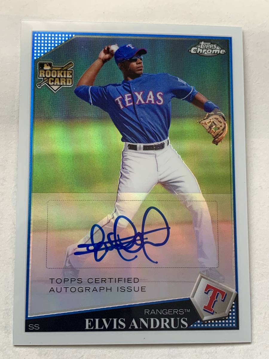 2009 Topps Chrome Elvis Andrus RC Refractor Auto SP/499 直筆サイン(Topps)｜売買 ...