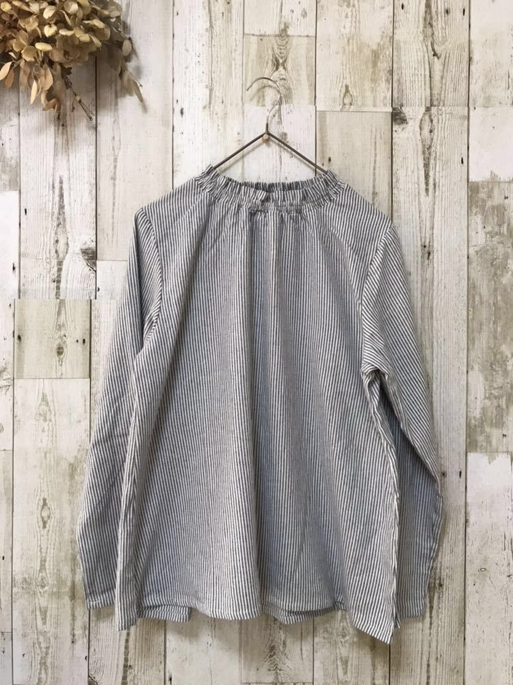 サマンサモスモス ストライプ衿ギャザーブラウス sm2(長袖シャツ)｜売買されたオークション情報、yahooの商品情報をアーカイブ公開 - オークファン（aucfan.com）
