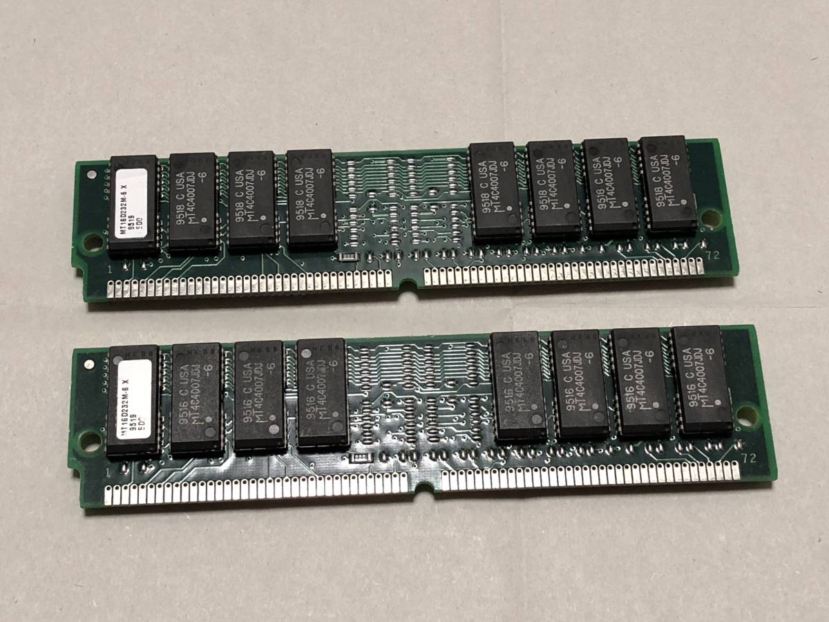 Micron MT16D232M-6 X 9533D EDO 72pin SIMM 2枚セット(SIMM)｜売買されたオークション情報 ...