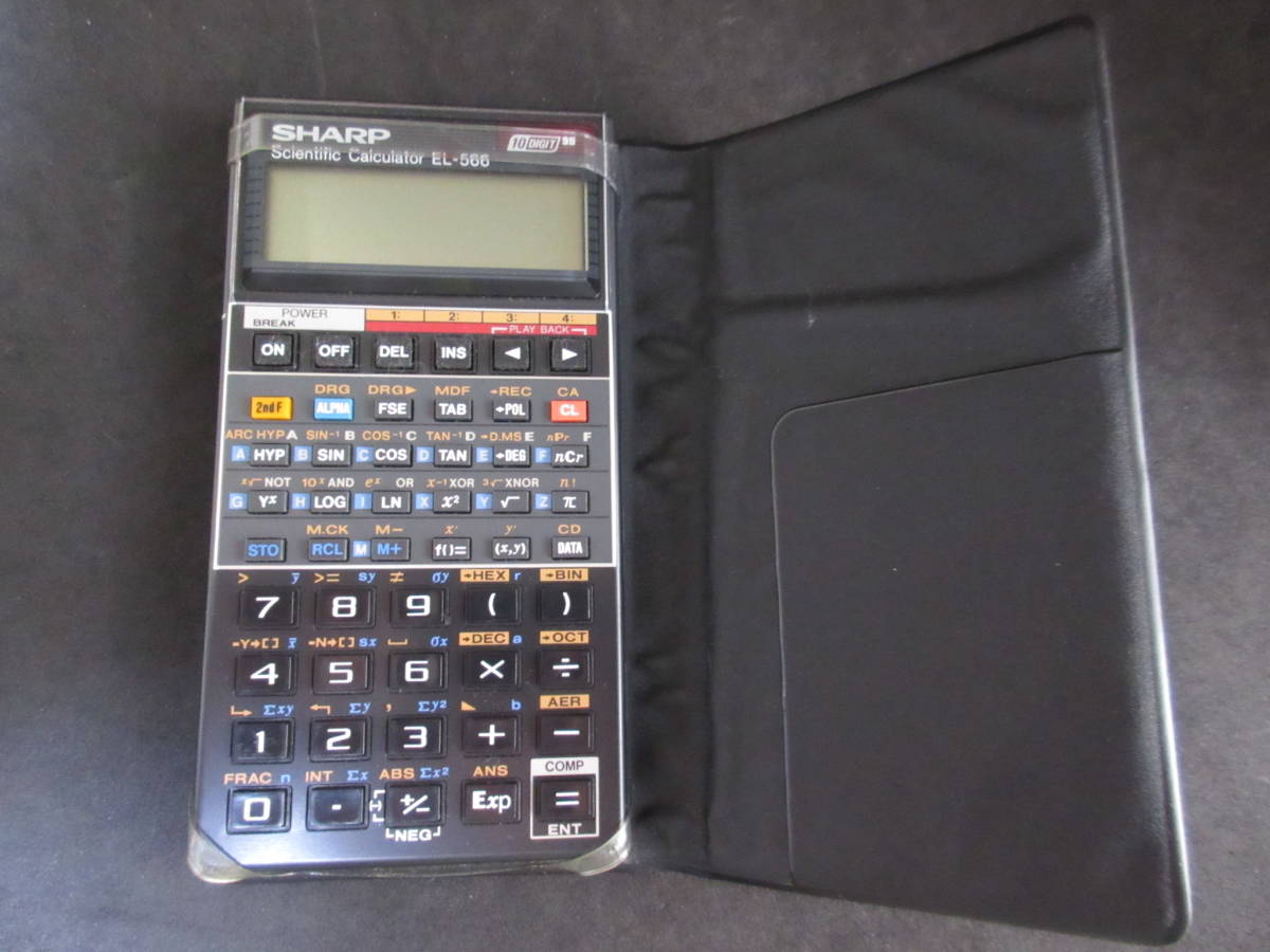 44299 SHARP シャープ EL-566 電卓 黒 計算機 関数 calculator ブラック ポケコン(シャープ)｜売買されたオークション情報、yahooの商品情報をアーカイブ公開 ...