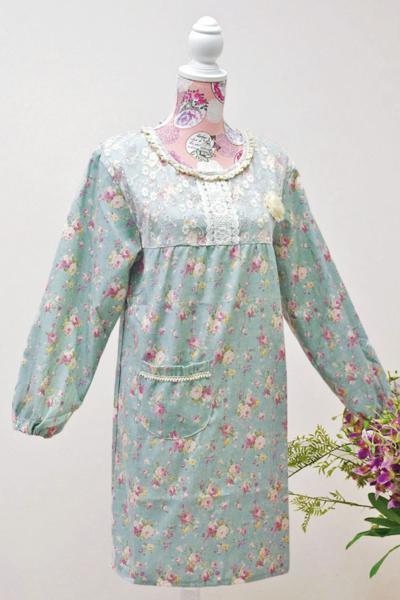 オリジナル企画フラワー割烹着 グリーン JQ-151/GR(エプロン)｜売買されたオークション情報、yahooの商品情報をアーカイブ公開 ...