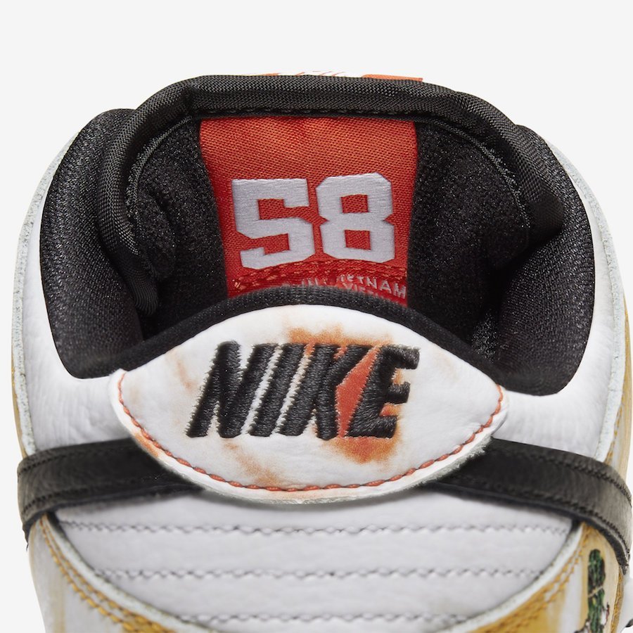 NIKE SB DUNK LOW PRO SB "RAYGUN" WHITE/BLACK-ORANGE FLASH-DEL SOL ...