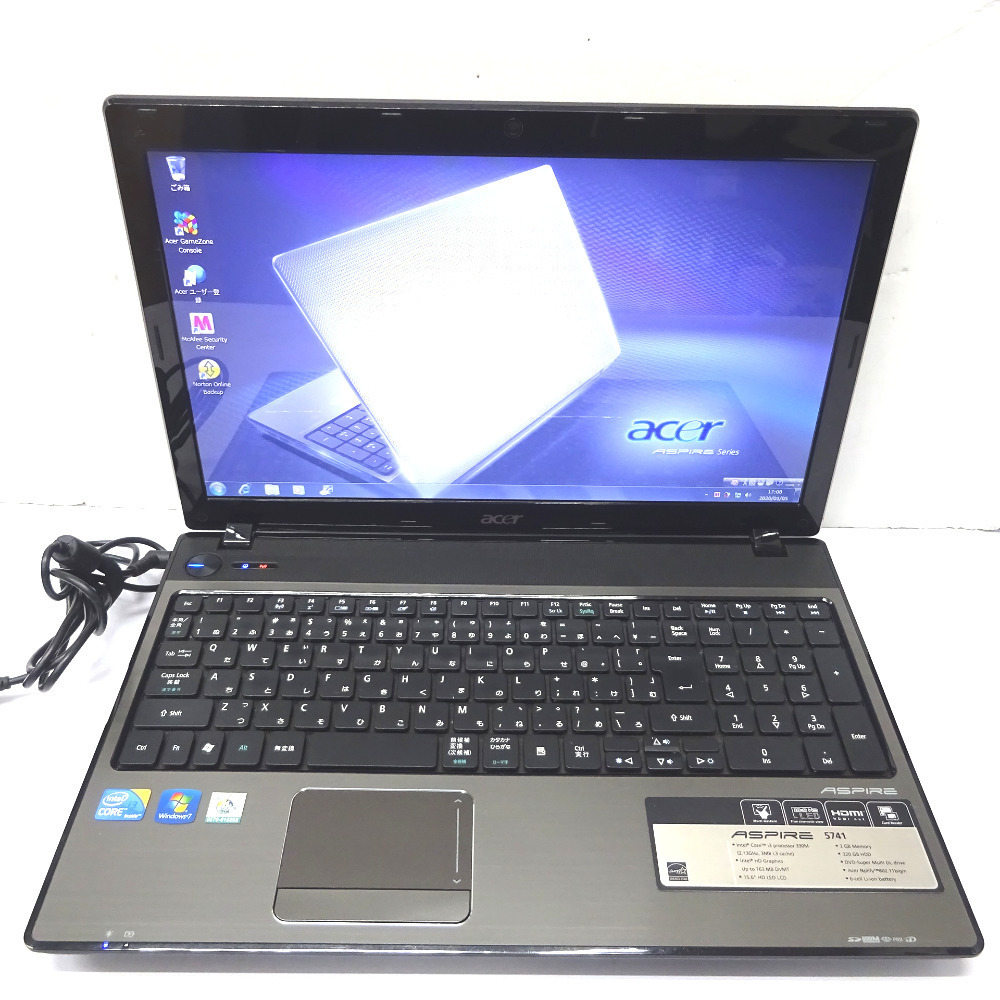 Ft661621 エイサー パソコン 15.6型 ノートPC 5741-H32C/SF Win7 Core i3 メモリ2GB ...
