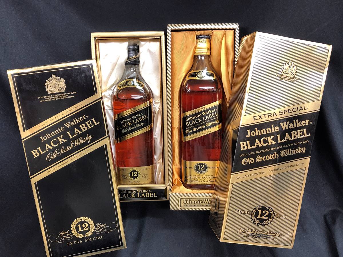 古酒 2本セット BLACK LABEL EXTRA SPECIAL Johnnie Walker 12 ウイスキー(スコッチ)｜売買された ...
