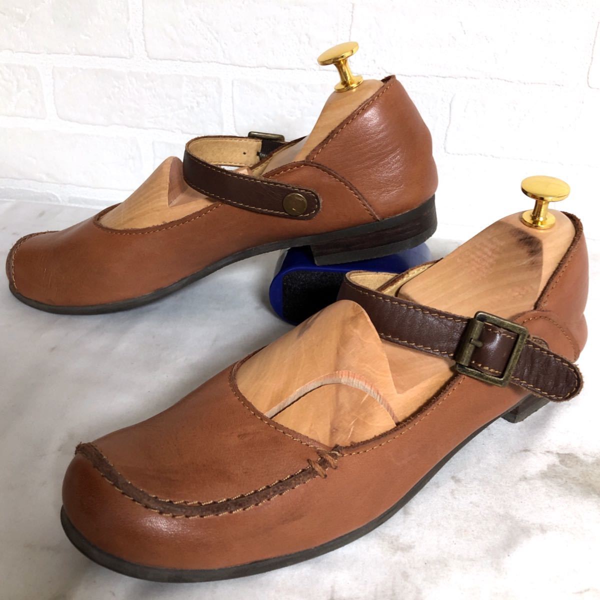 539 ing イング レザー パンプス ストラップ シューズ 25 EE レディース ブラウン ナチュラル(ブラウン系)｜売買されたオークション情報、yahooの商品情報をアーカイブ公開 ...