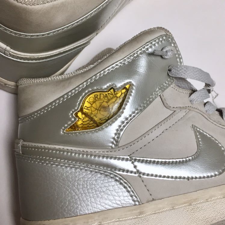 2001年製 限定 シリアルナンバー入り NIKE Air Jordan1 Retro グレー シルバー 28cm ナイキ エアジョーダン1 ...