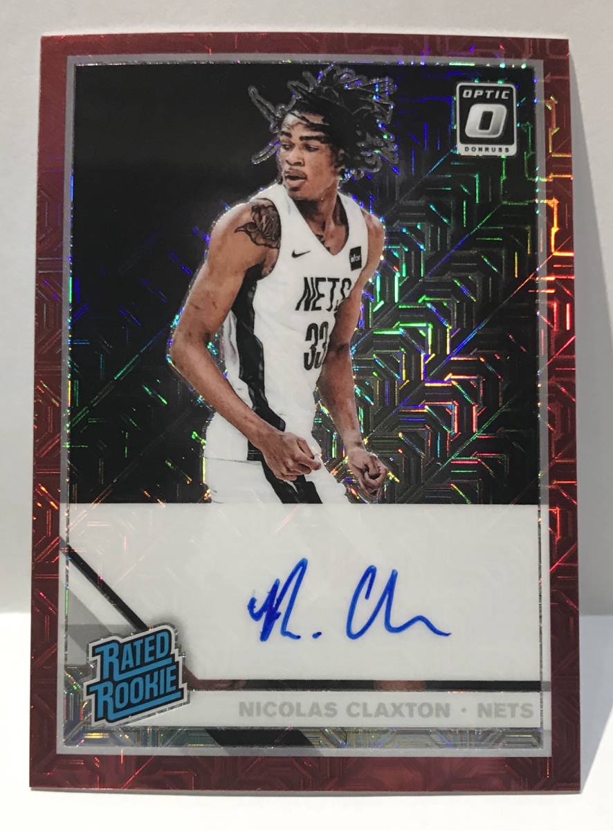 Nicolas Claxton 2019-20 Donruss Optic Rated Rookie Auto Choice Parallel ...
