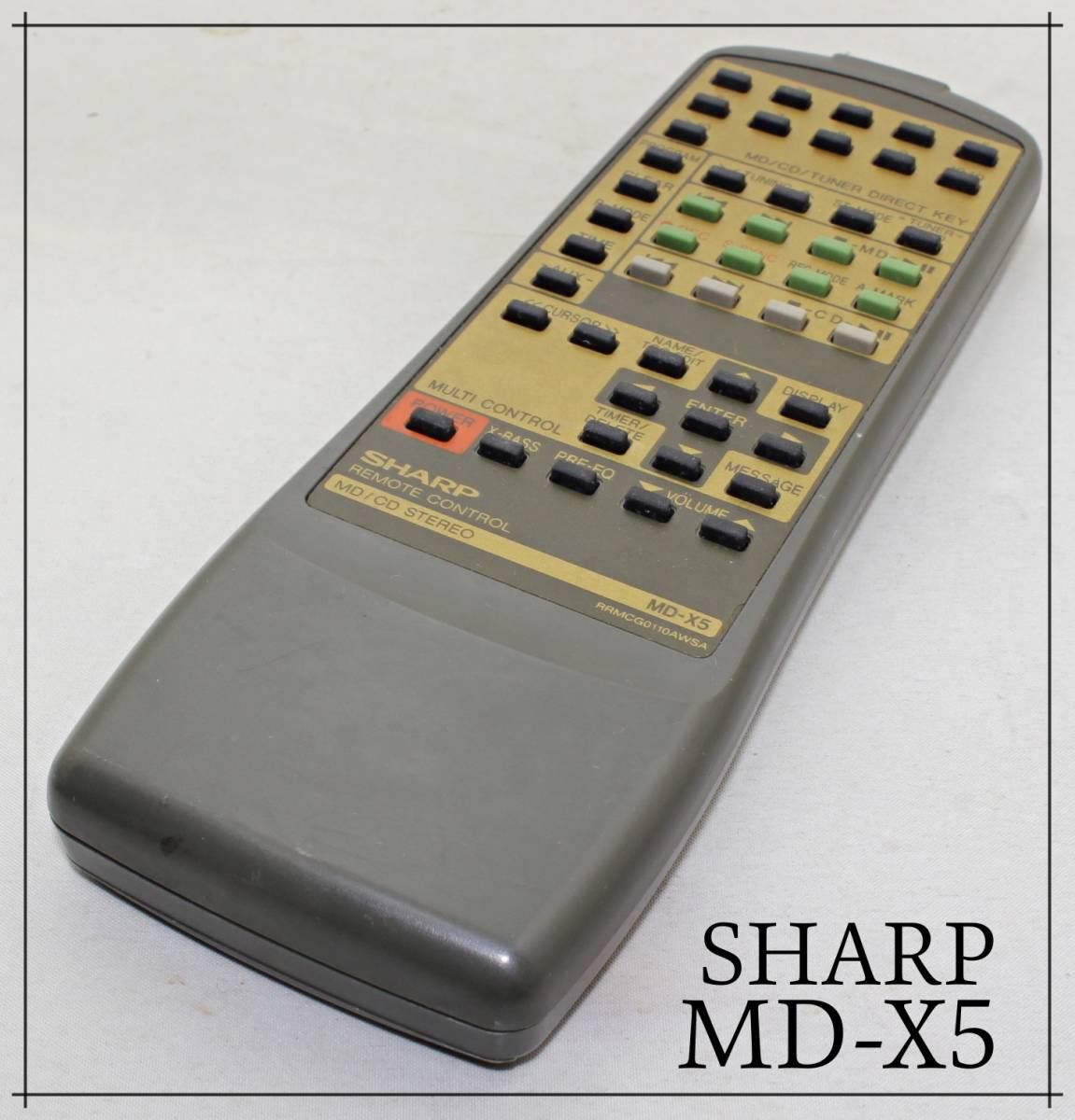まも 清掃済み SHARP シャープ オーディオ用リモコン MD-X5(リモコン)｜売買されたオークション情報、yahooの商品情報を ...