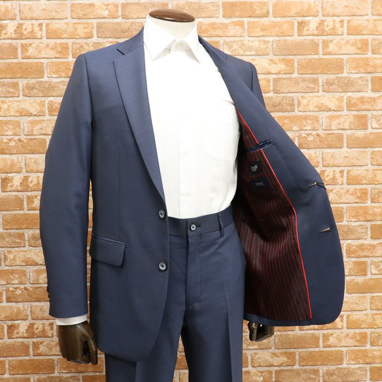 1円/春夏/barassi MILANO/48 L /88cmサイズ/スーツ イタリー生地 夏ウール 織り柄 ビジネス 日本製 /紺/ネイビー/ay177/(その他)｜売買されたオークション ...