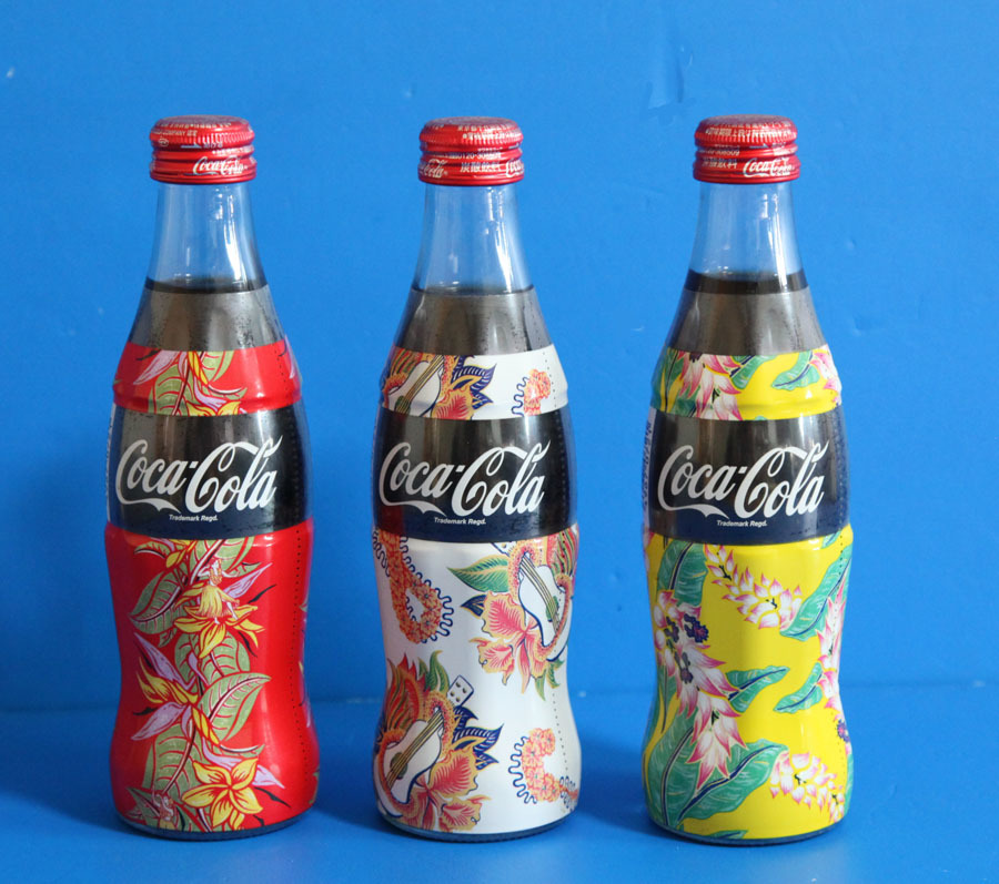 コカ コーラ 限定販売 アロハ ボトル 3種 250ml 2003年発売 Coca-Cola ハワイアン Aloha ディスプレ インテリア ...