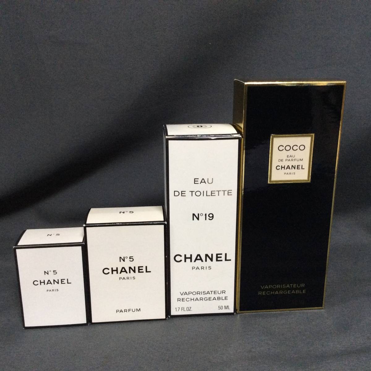 6/12 GJ612-751 CHANEL シャネル COCO 59ml/No19 50ml/No5 14ml 8ml 香水 4本 セット ...
