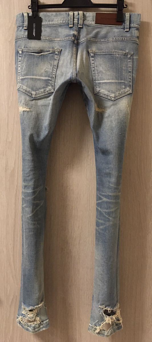 5351プールオム最高級アイスブルークラッシュスキニーデニム極 定価72000円5351pour les Hommes SHELLAC wjk ROEN Backlash dior homme ...